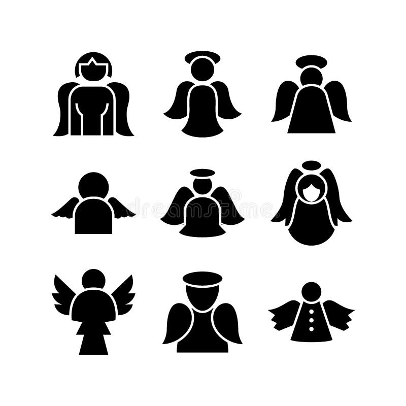 Engel-Symbol Oder Logo-Symbol Vektor Abbildung - Illustration von ...