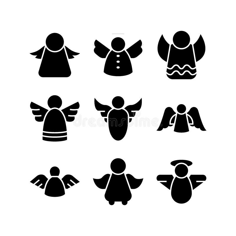 Engel-Symbol Oder Logo-Symbol Vektor Abbildung - Illustration von ...