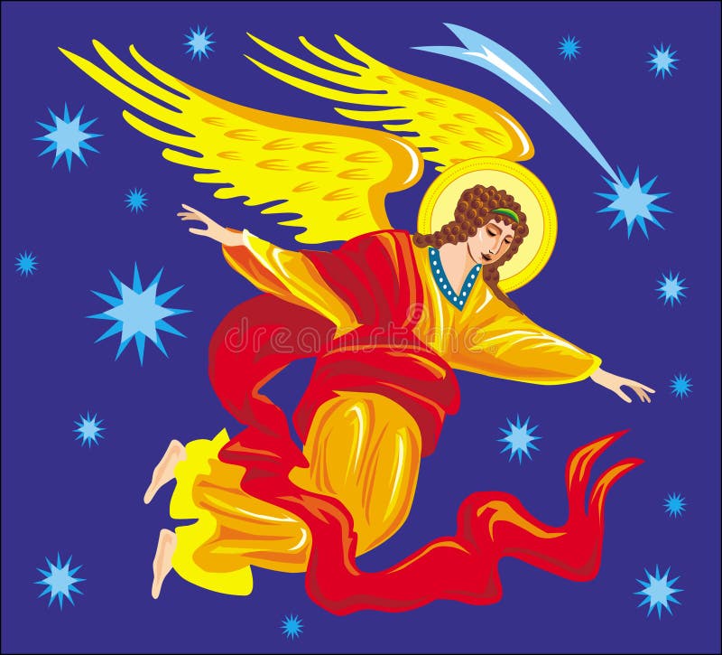 Engel. Vector Illustratie vector illustratie. Illustration of gloed ...