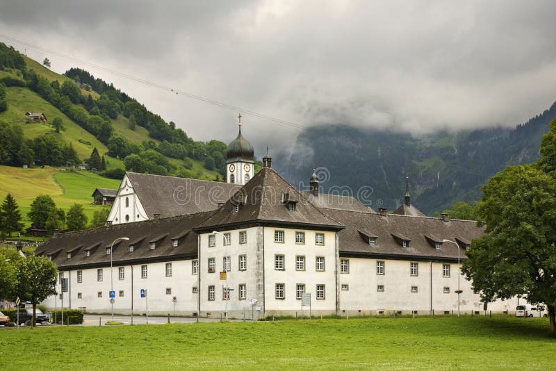 Engelberg Abbey (Kloster Engelberg). Switzerland Stock Photo - Image of ...