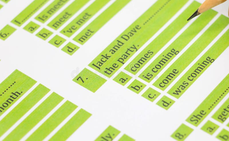 Engels Examen Op Lijst Met Potlood Stock Foto - Image of thuiswerk ...