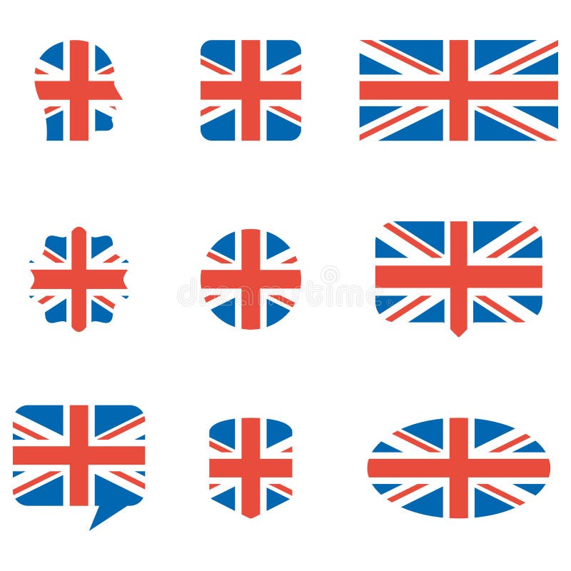 Britse Engelse Vlag in Het Breien Van Patroon Stock Illustratie ...