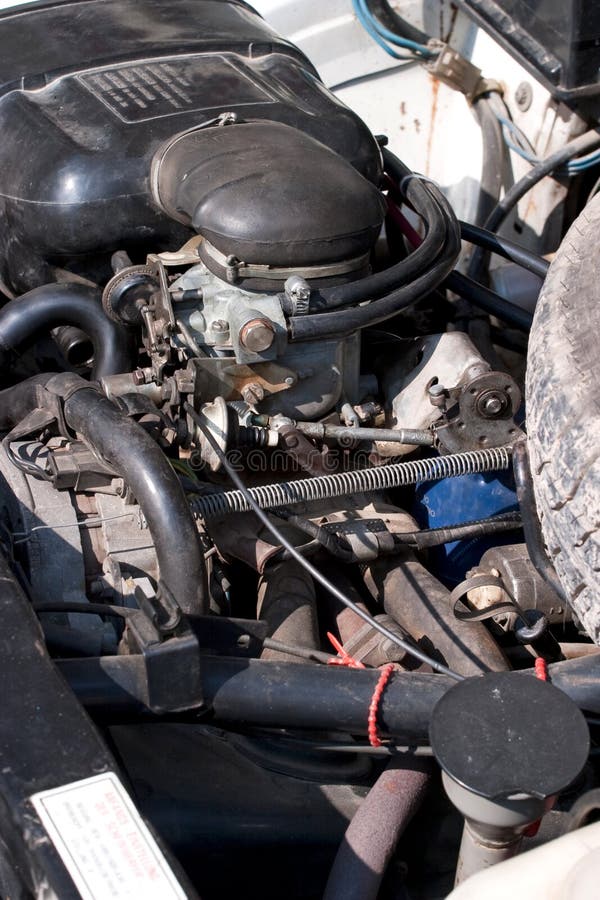 Engine for a 4x4 car stock photo. Image of chrome, contrivance - 13418458