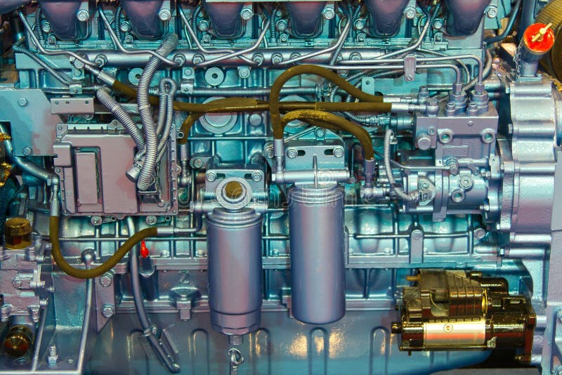 Jet Engine Plumbing of Tubes and Hoses Stock Image - Image of complex ...