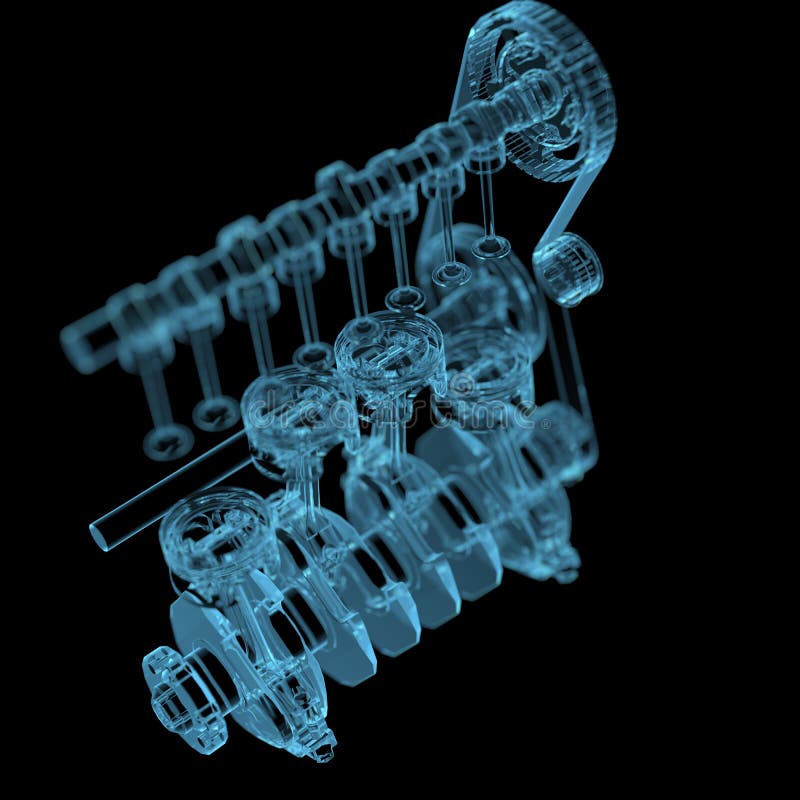 Engine stock illustration. Illustration of piston, cylinder - 29273599