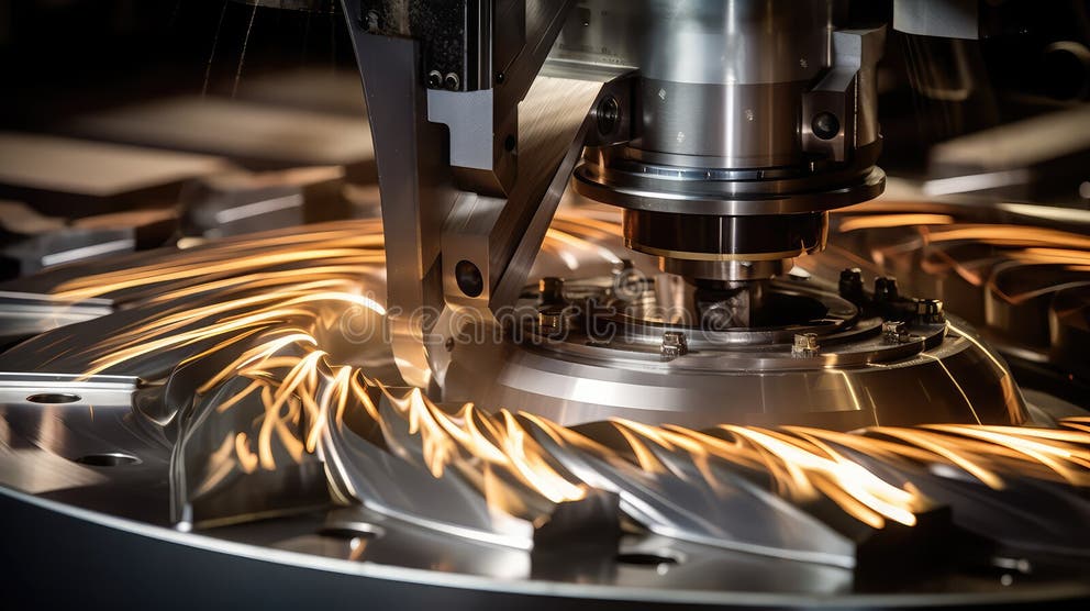 Engine aerospace machining stock illustration. Illustration of engine ...