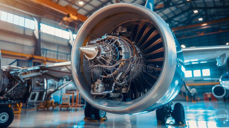 Engine Aircraft Mechanic for Repair and Maintenance by Technician Stock ...