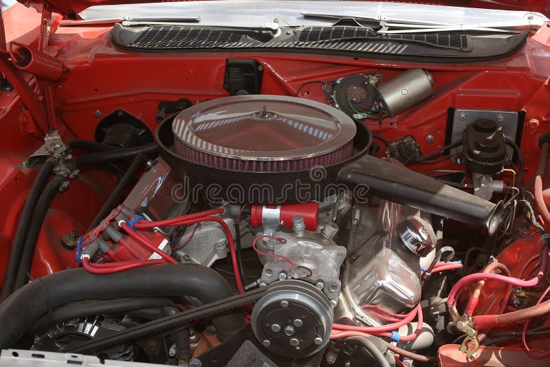 Engine American car stock image. Image of chrome, transportation - 51464851