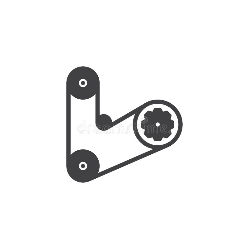 Engine belt icon vector stock vector. Illustration of solid - 102057061