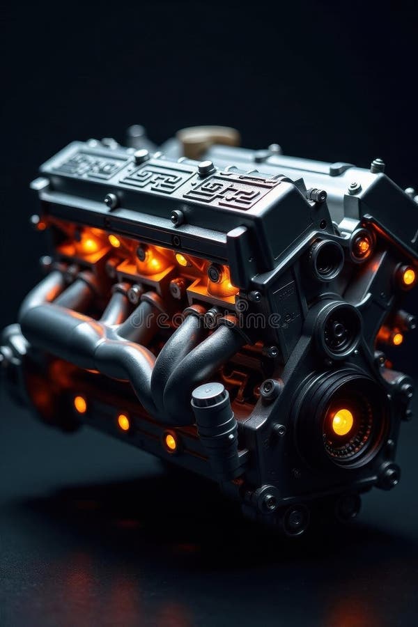 Engine Block, Intricate Details, Sharp Highlights, Shadow, Gear Stock ...