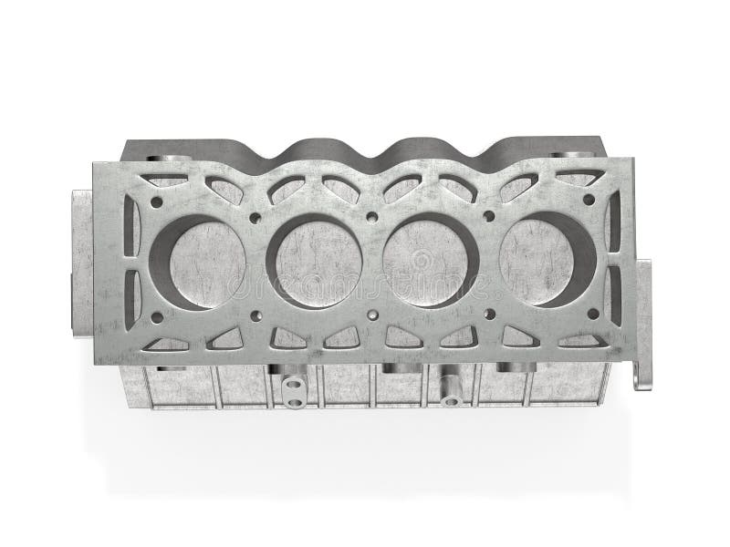 Engine Block Top View 3d Rendering Stock Image - Image of component ...