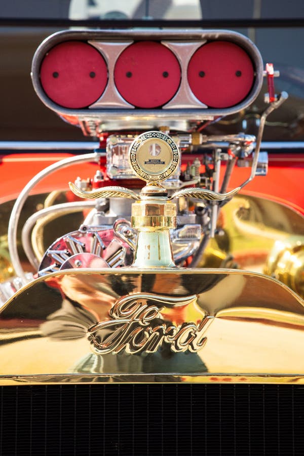 Engine blower on hot rod editorial photo. Image of automobile - 57803056