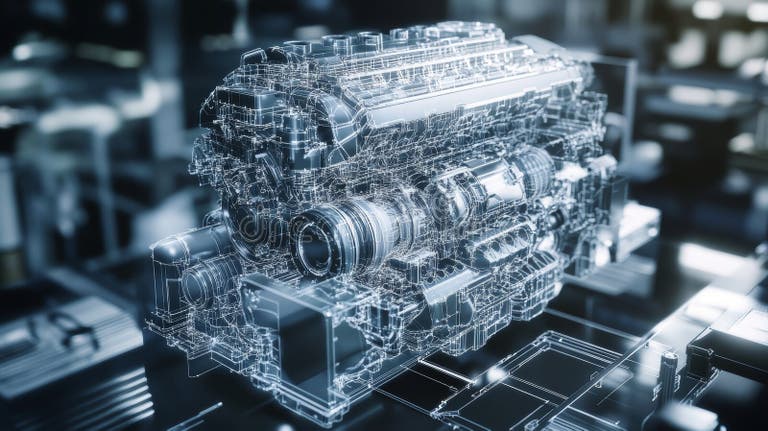 Engine Blueprint Design Precision Software Visualization for Complex ...