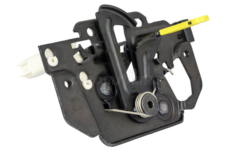 Bonnet Lock of a Vintage Car Stock Photo - Image of rubber, vintage ...