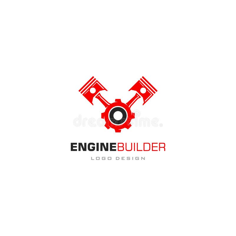 Engine Builder Gear Logo Template Stock Vector - Illustration of auto ...