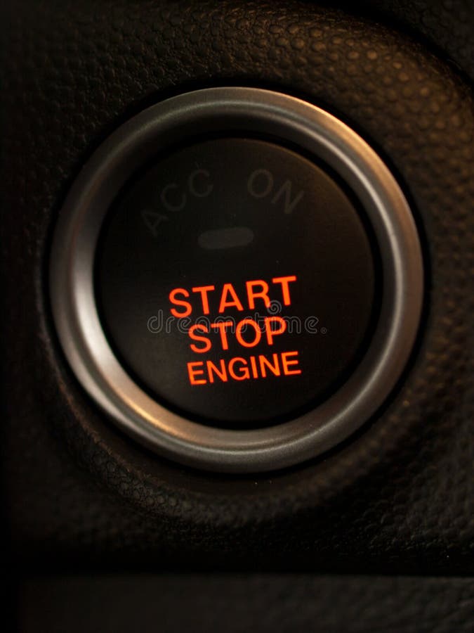 Engine button stock image. Image of light, motor, automotive - 16690925