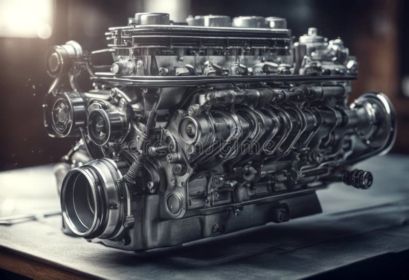 Engine Car Retro Blueprint Architecture Construction Design Drafting ...