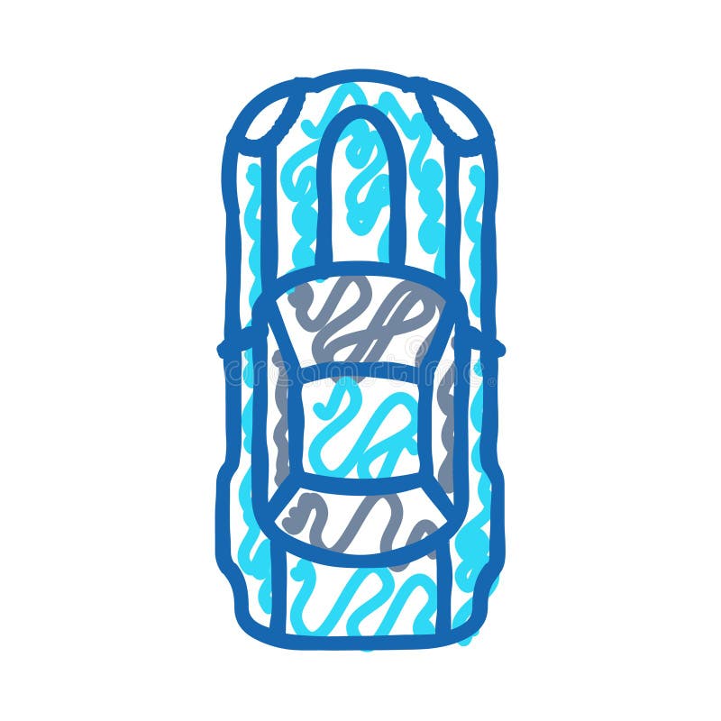 Engine Car Top View Icon Doodle Illustration Stock Vector ...