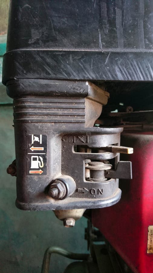 Engine Choke on the Air Compressor Engine Stock Image - Image of ...