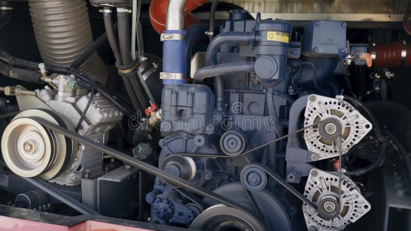Exploring the Intricate Workings of a Bus Engine Compartment in Action ...