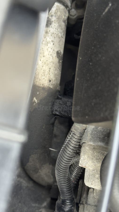 Engine Compartment Components, Close-Up View Stock Image - Image of ...