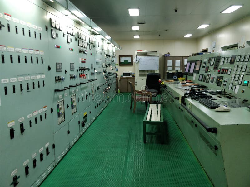 Engine Control Room View, Here Where All Controls Mechines Happen Stock ...