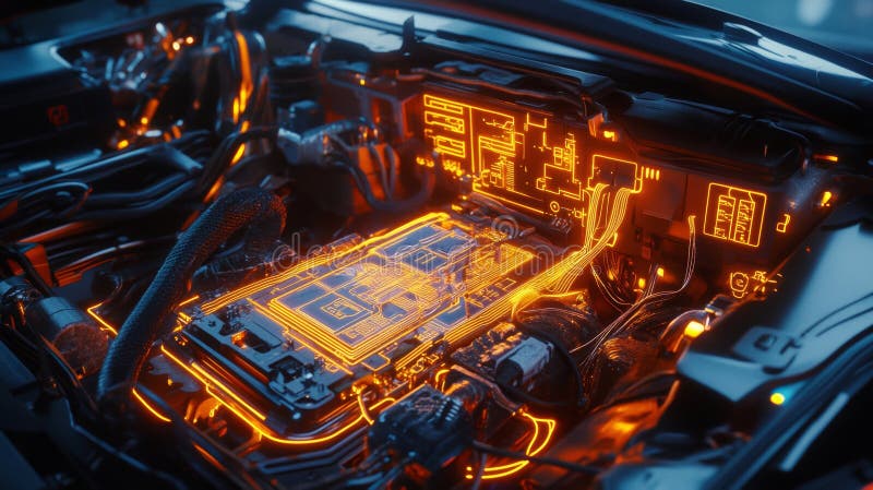 The Engine Control Unit (ECU) of a Car and Its Electrical Fuse Box ...