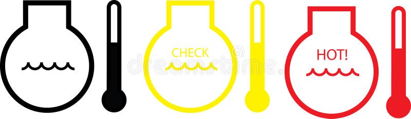 Engine coolant indicators stock illustration. Illustration of coolanat ...