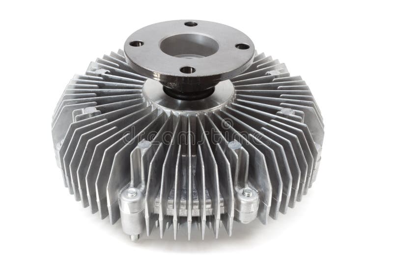 New Motor Fan Drive Isolated on White Background. Car Spare Parts ...