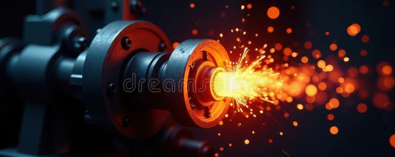 Engine Crankshaft Detail Showing Sparking Ignition, Engine, Electricity ...