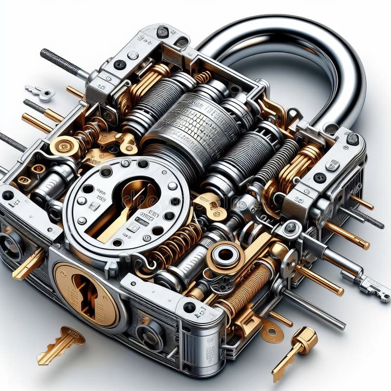 Lock Creative Design Unusual Stock Illustration - Illustration of ...