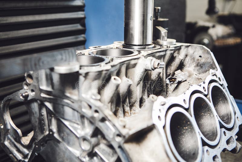 Engine Cylinder Boring on Cnc Machine. Boring Under the Piston after ...