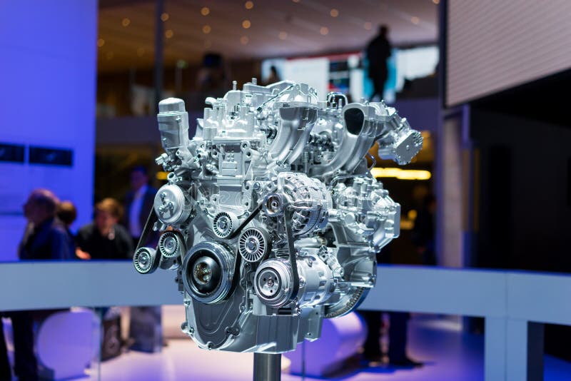 New car engine on display editorial image. Image of presentation - 56771165