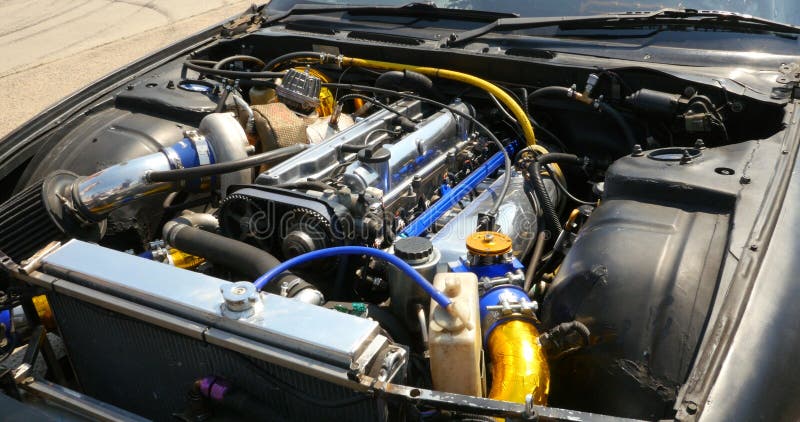 Engine of the Drift Car stock image. Image of show, motor - 86967471