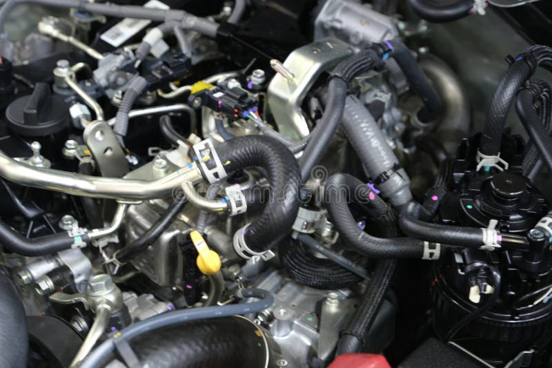 Engine for Driving Hybrid Cars. Energy-saving Car Stock Photo - Image ...