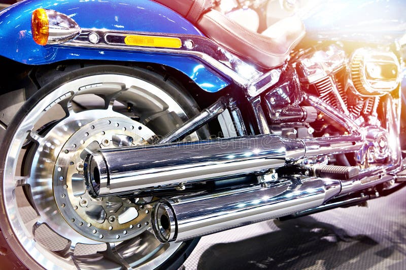 Engine of Cruiser Motorcycle Editorial Stock Photo - Image of model ...