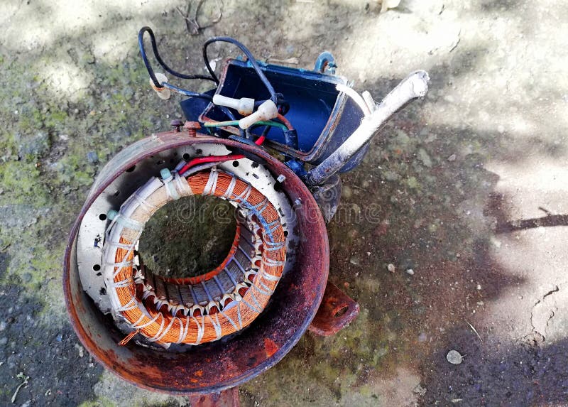 Engine Exle Repairing and Placed on the Floor Stock Photo - Image of ...