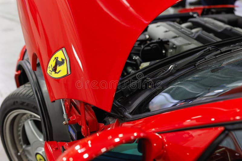 Engine of a Ferrari 456 with an Open Hood Editorial Stock Photo - Image ...