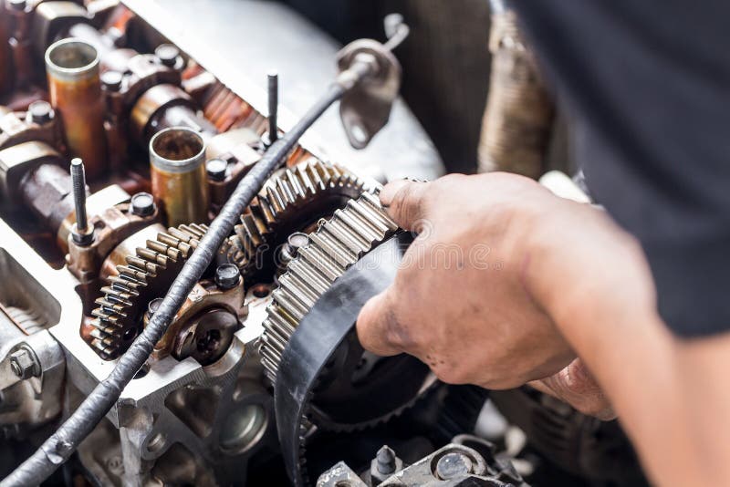 Engine fixing stock photo. Image of chrome, technician - 77750072