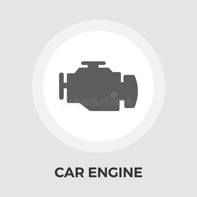 Engine flat icon stock vector. Illustration of isolated - 89290471