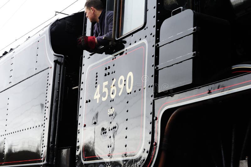 The Footplate of a Steam Locomotive in the National Railway Museum at ...