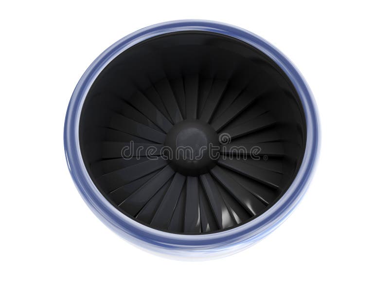Vector Jet Engine Front View Isolated on White Stock Illustration ...