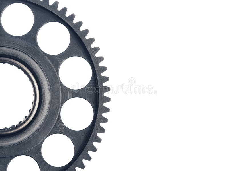 Engine Gear Wheel with Cogs, White Background with Copy-space Stock ...
