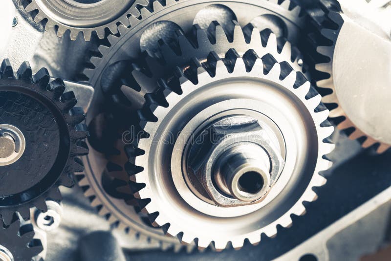 Engine gear wheels stock image. Image of classic, closeup - 90765081