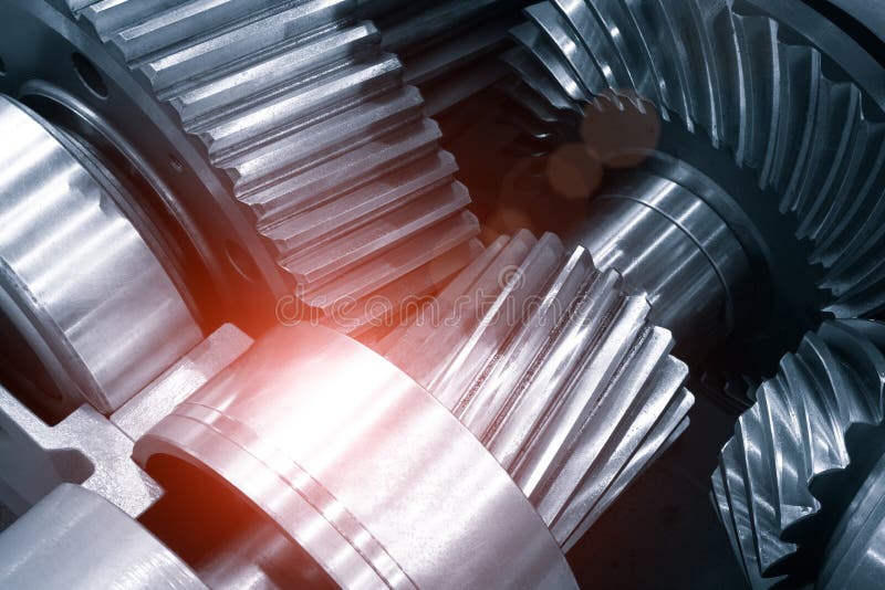 Engine Gear Wheels, Industrial Concept Background Stock Photo - Image ...