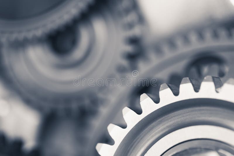 Engine Gear Wheels, Industrial Background Stock Image - Image of grey ...