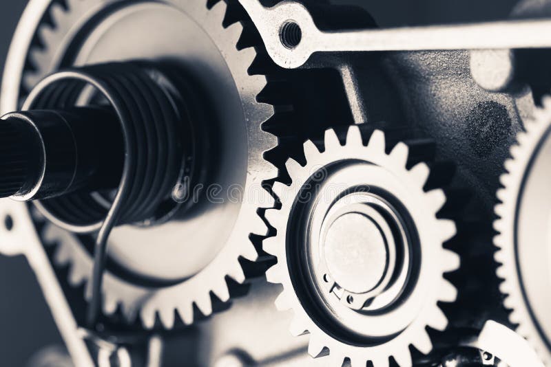 Engine Gear Wheels, Industrial Background Stock Image - Image of design ...
