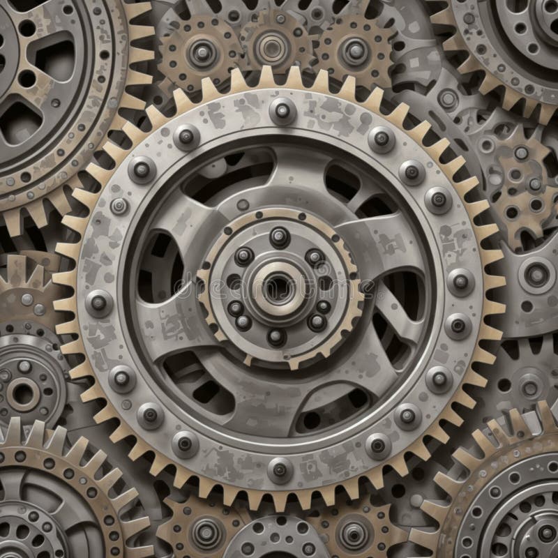 Engine Gear Wheels, Industrial Background - Generated by Ai Stock ...