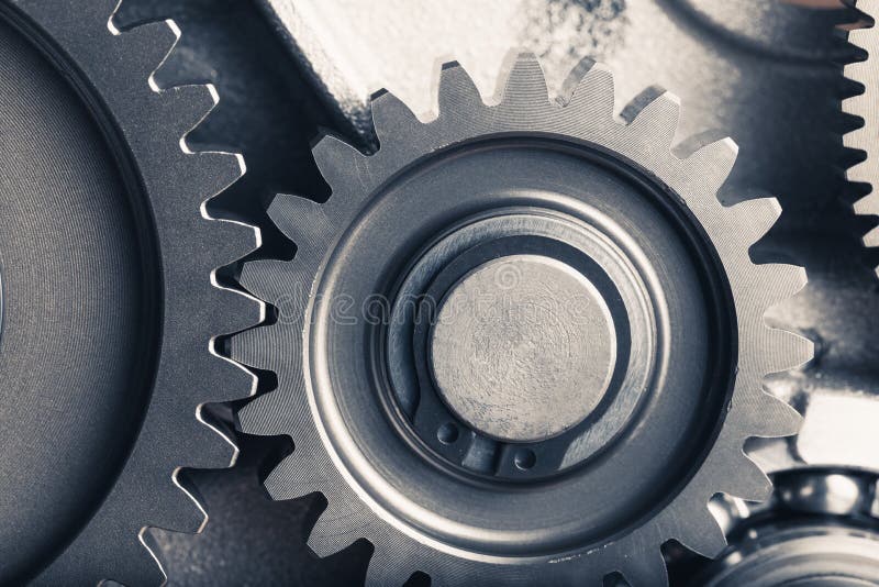 Engine Gear Wheels, Industrial Background Stock Image - Image of ...