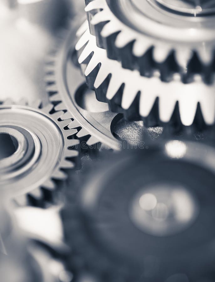 Engine Gear Wheels, Industrial Background Stock Image - Image of ...